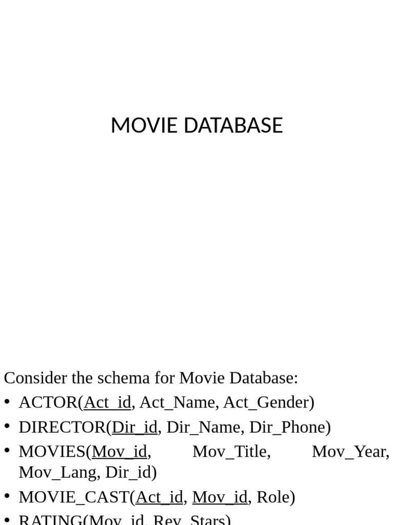 Movie Database | PDF | Business | Computers