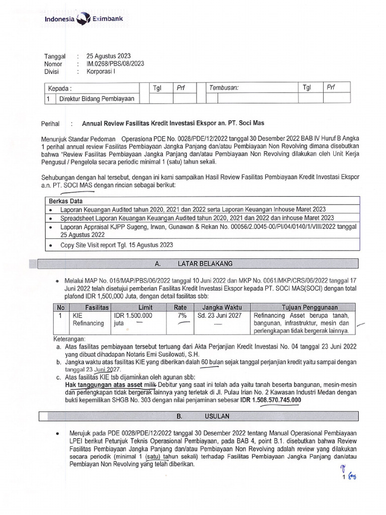 Annual Review PT Soci Mas 2023 | PDF