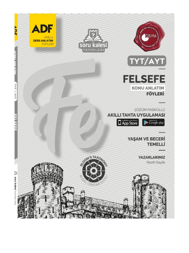 ADF - TYT - AYT - Felsefe - Konu Anlatım Föyleri | PDF