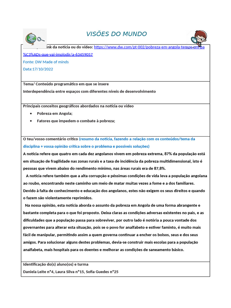 Pobreza Extrema e Corrupção em Angola | PDF | Política | Ciências Sociais