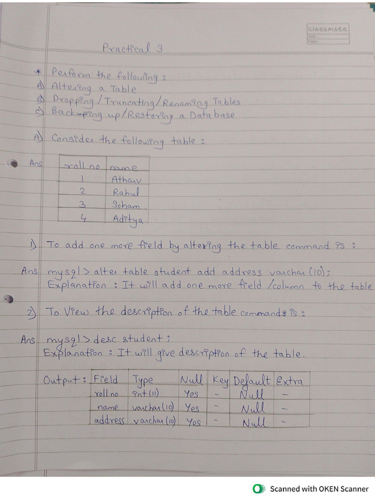 DMBS Pratical Sheet | PDF