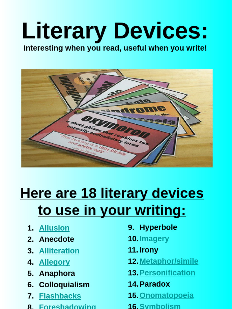 Literary Devices Powerpoint | PDF | General Fiction