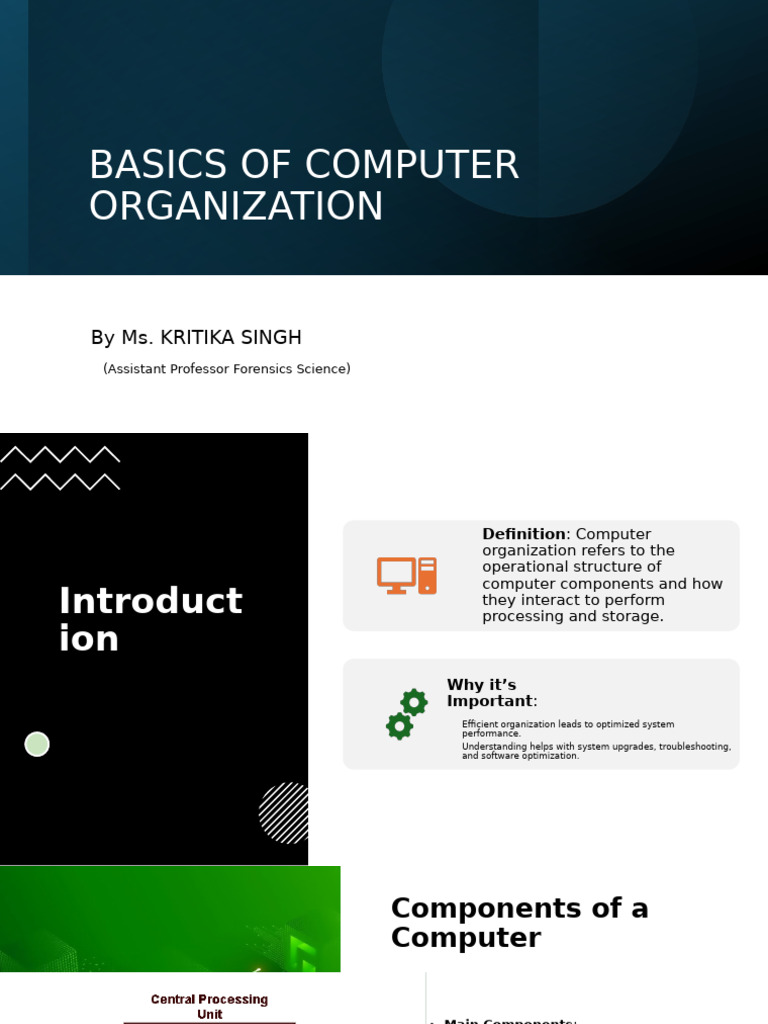 Basics of Computer Organization | PDF | Computer Data Storage | Random Access Memory
