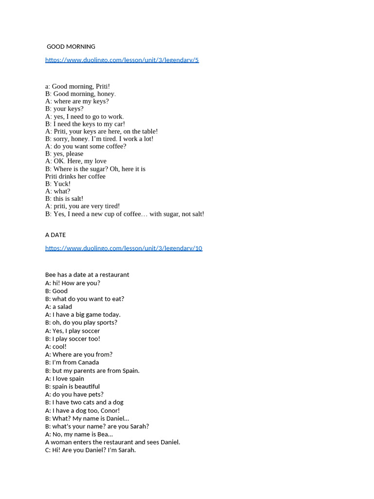 Duolingo Conversations and Transcripts | PDF | Art