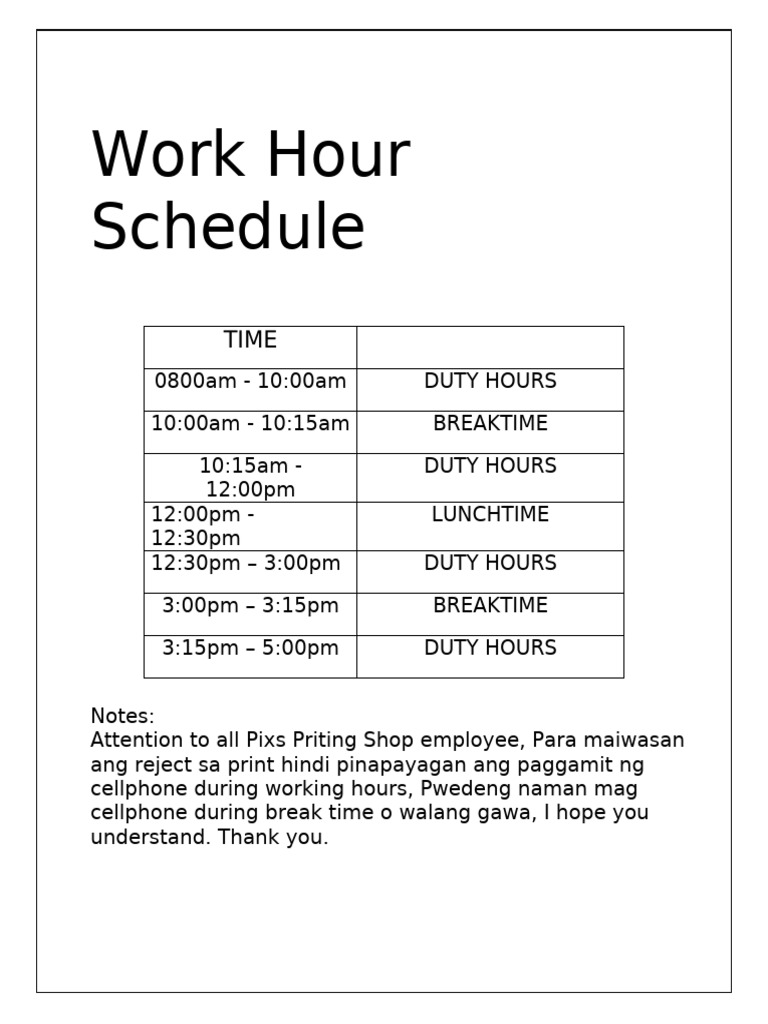 Work Hour 1 | PDF