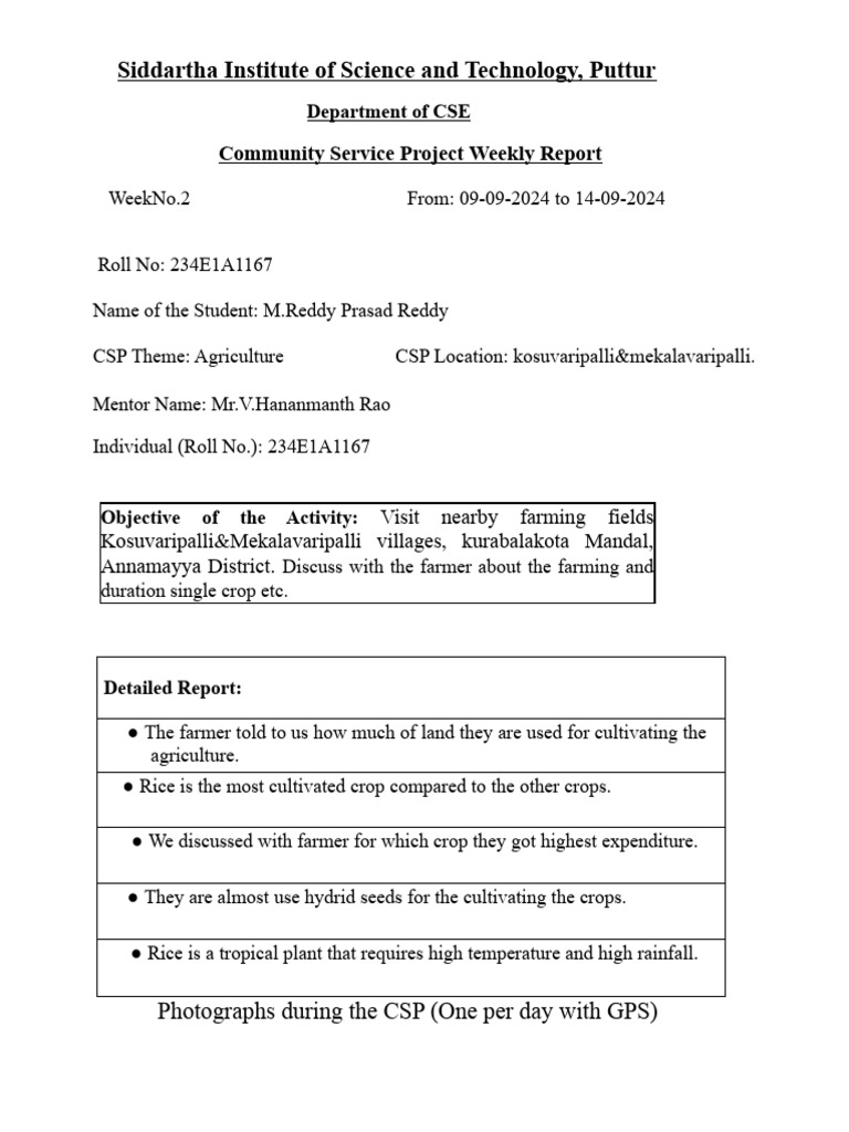 234E1A1167 CSP Week 2 | PDF | Home & Garden | Science & Mathematics