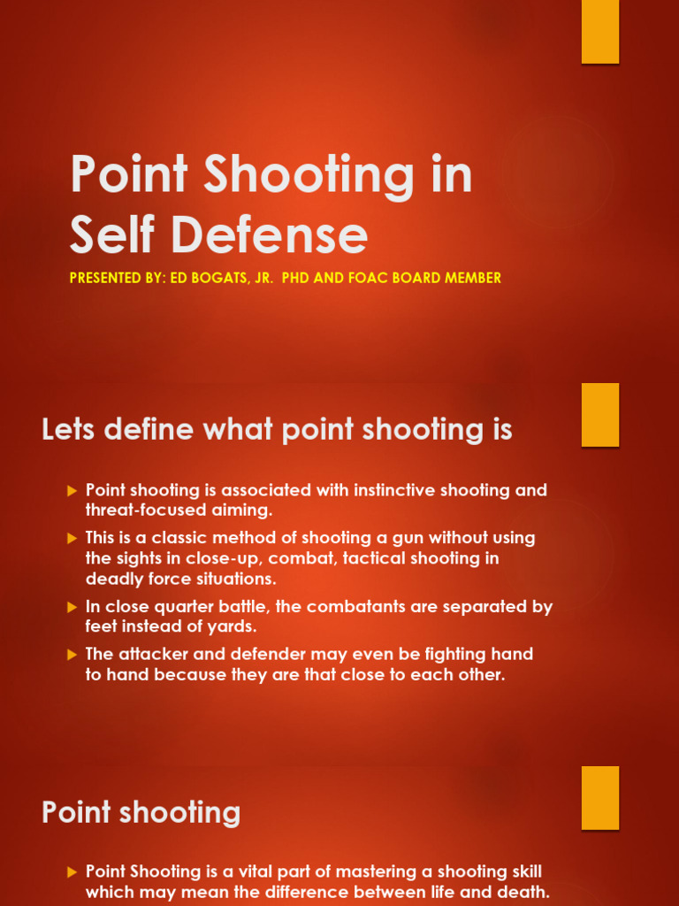 FOAC Training Tips 06 Point Shooting in Self Defense | PDF | Visual ...