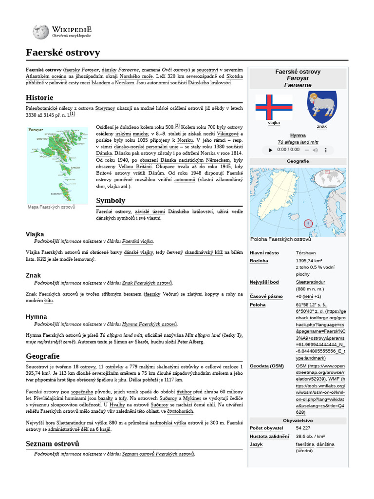 Faerské Ostrovy | PDF