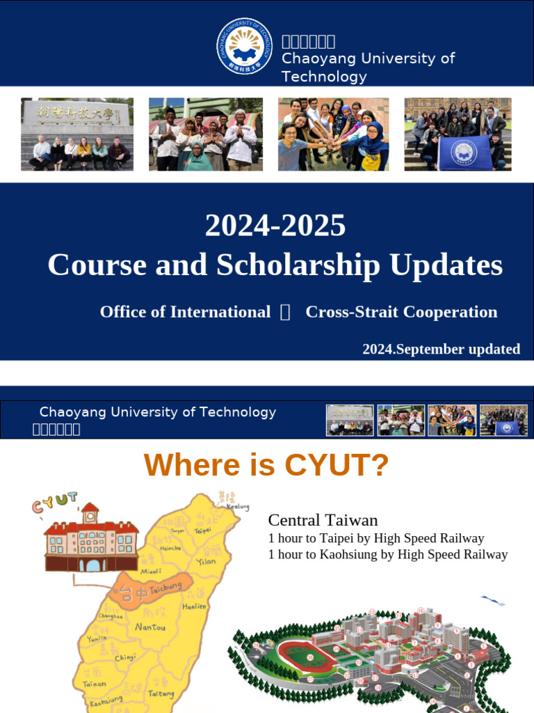 朝陽科技大學英文簡介 CYUT Course Scholarship Updates 27SEP2024菲律賓 | PDF