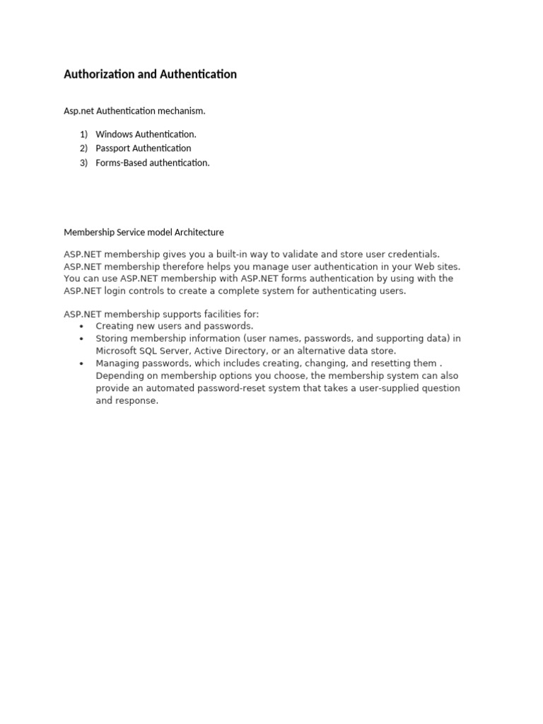 Authorization and Authentication | PDF | Microsoft Sql Server | Databases