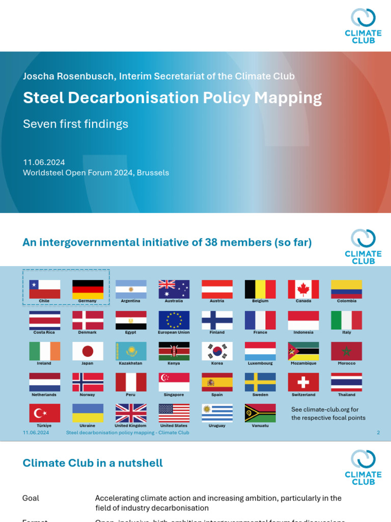 Steel Decarbonisation Policy Insights | PDF | Climate Change Mitigation ...