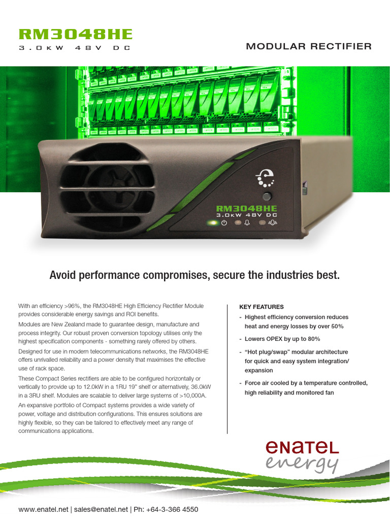 Enatel RM3048 Datasheet | PDF | Rectifier | Alternating Current