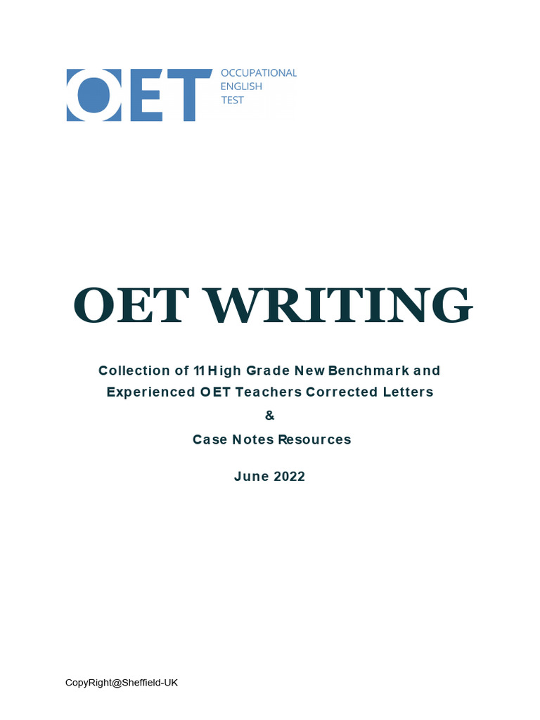 OET Writing Recent Benchmarks Corrected Letters | PDF