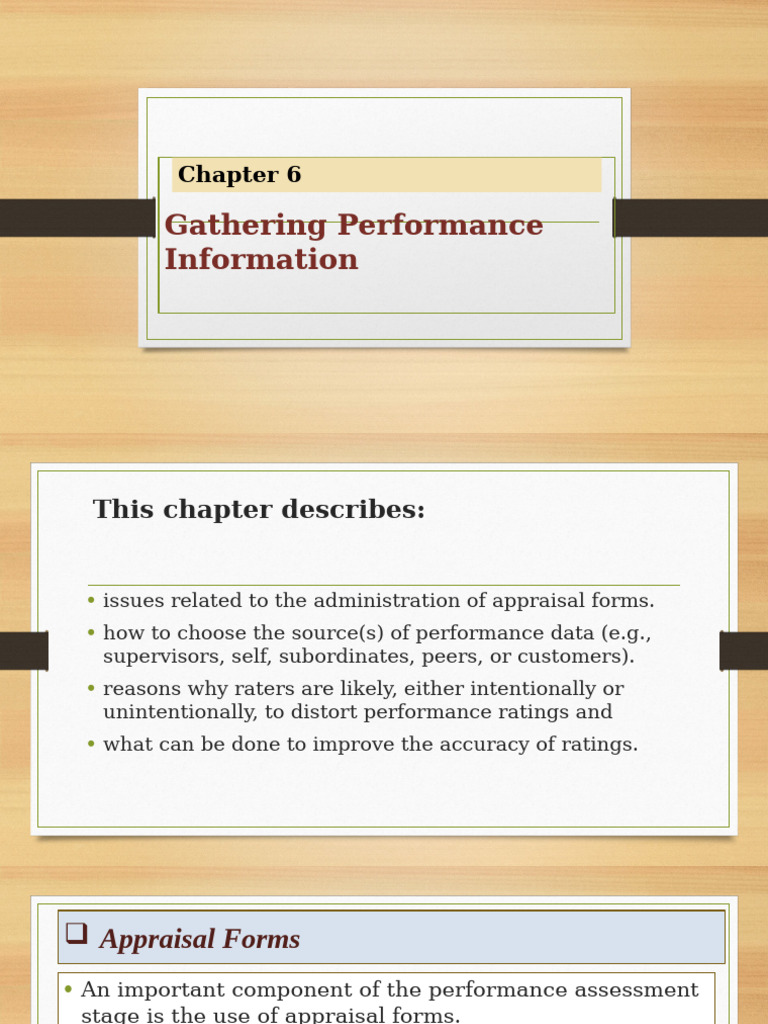 L6 - (Gathering Performance Information) | PDF | Performance Appraisal ...