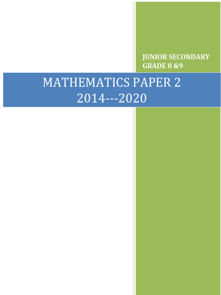 Maths Paper 2. G9. 2014-2020 | PDF