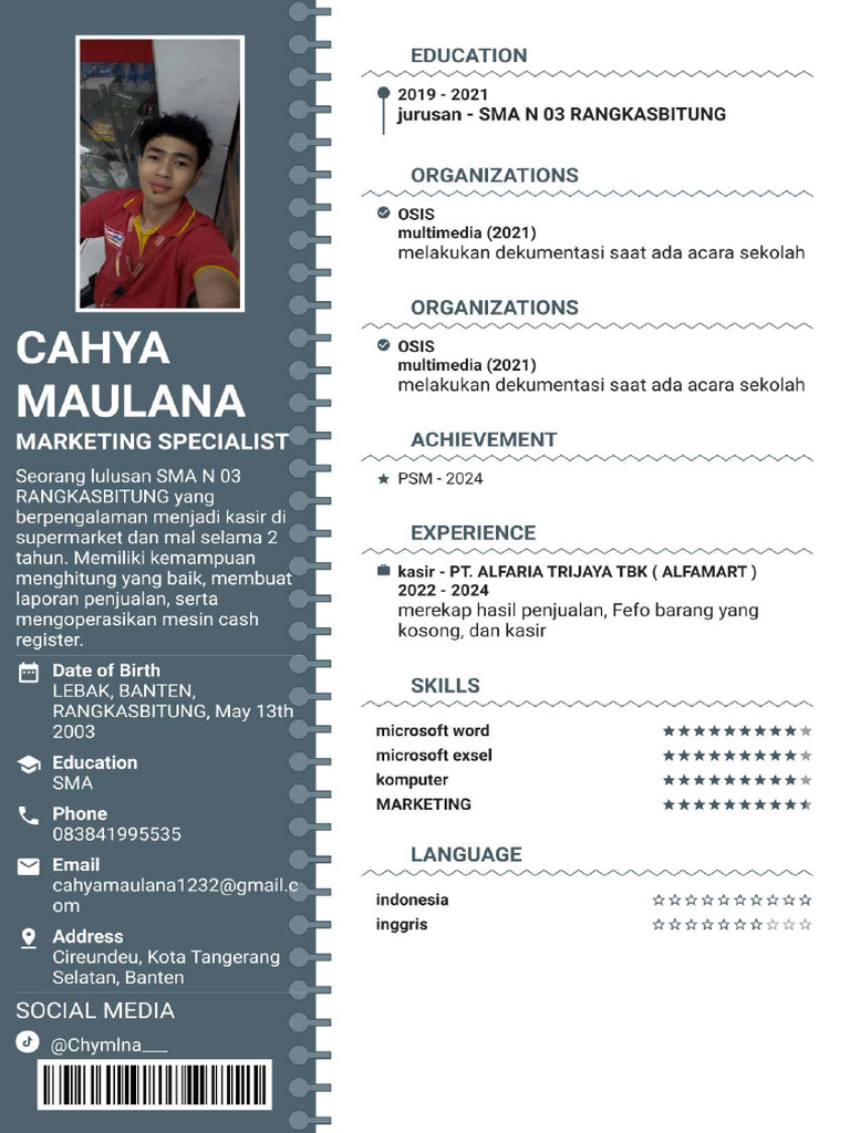 CV Cahya Maulana 3 - Compressed | PDF