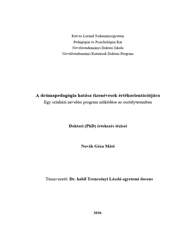 Tezisfuzet NGM | PDF