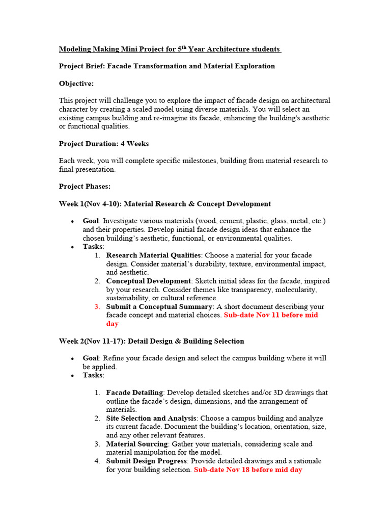 Facade Design Model Project Guide | PDF | Design