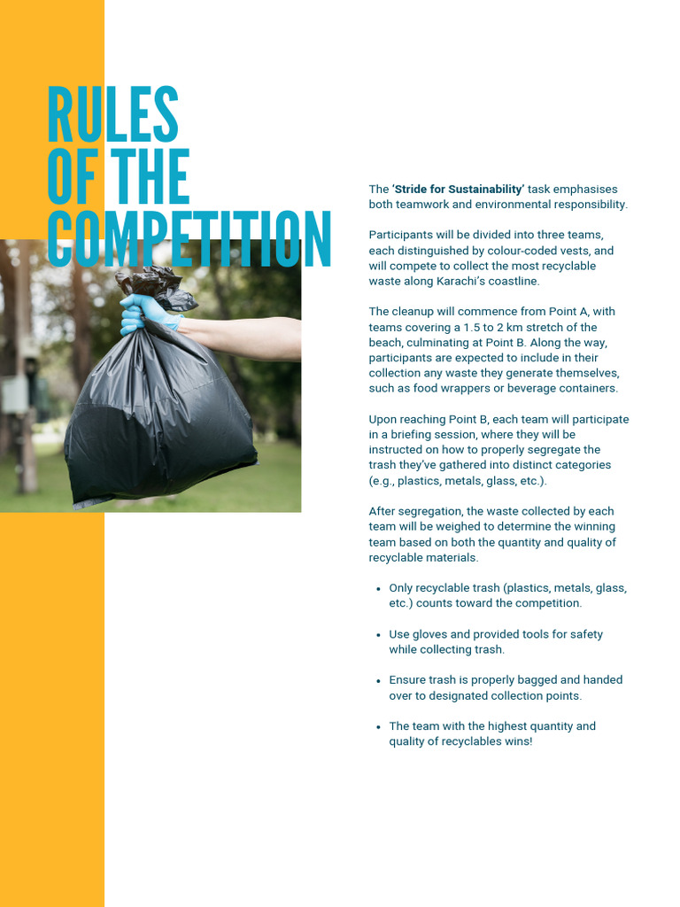 Stride For Sustainability - Beach Cleanup Drive | PDF | Recycling | Waste