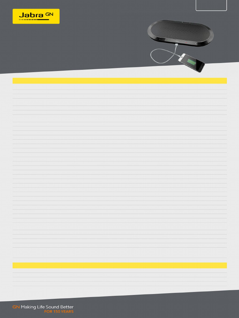 Jabra Speak 810 Techspec 2021 Web | PDF | Bluetooth | Microphone