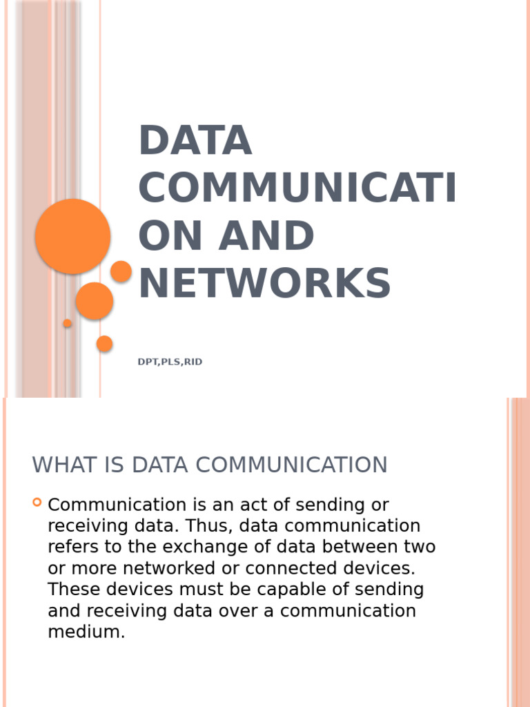 Data Communication and Networking Basics | PDF | Computer Network ...