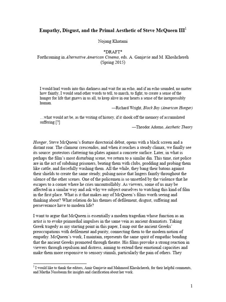 Empathy Disgust and The Primal Aesthetic | PDF