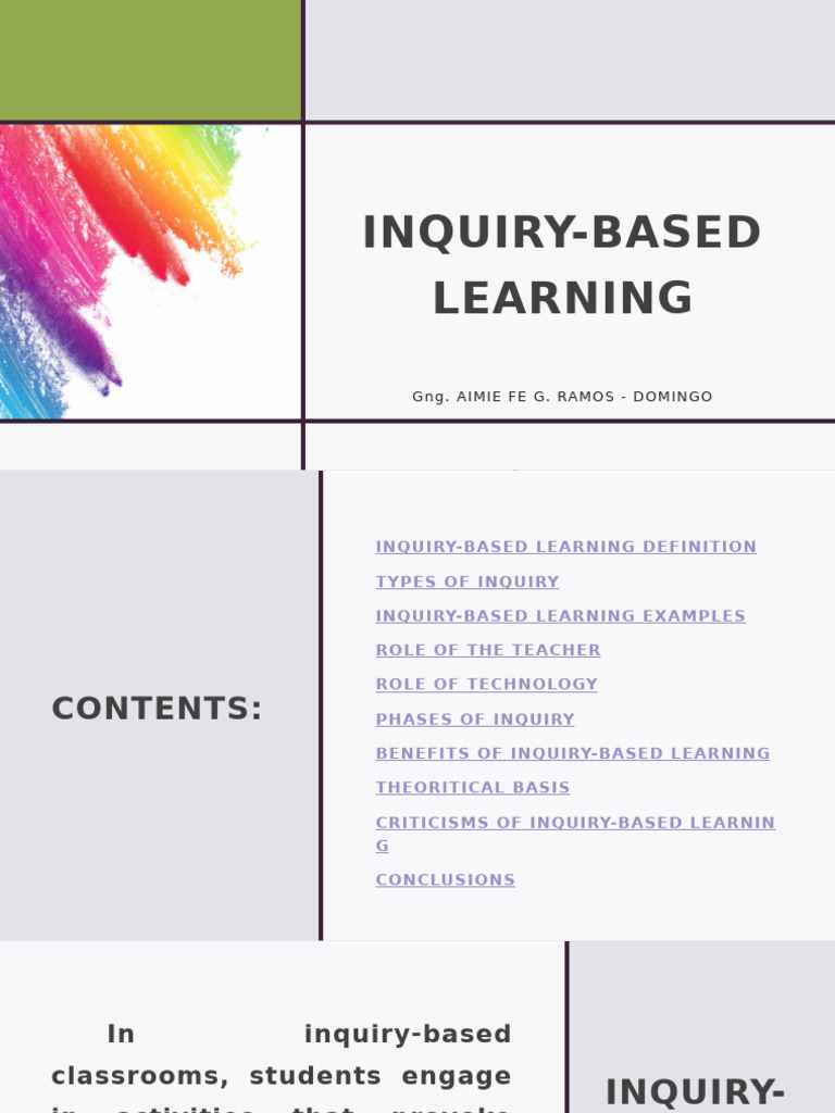 Inquiry Based Learning | PDF | Inquiry Based Learning | Learning