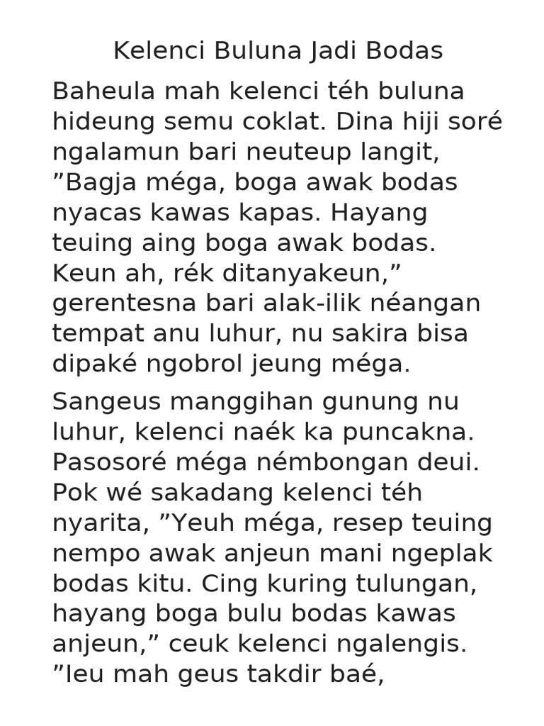 Dongeng Aksara Sunda | PDF