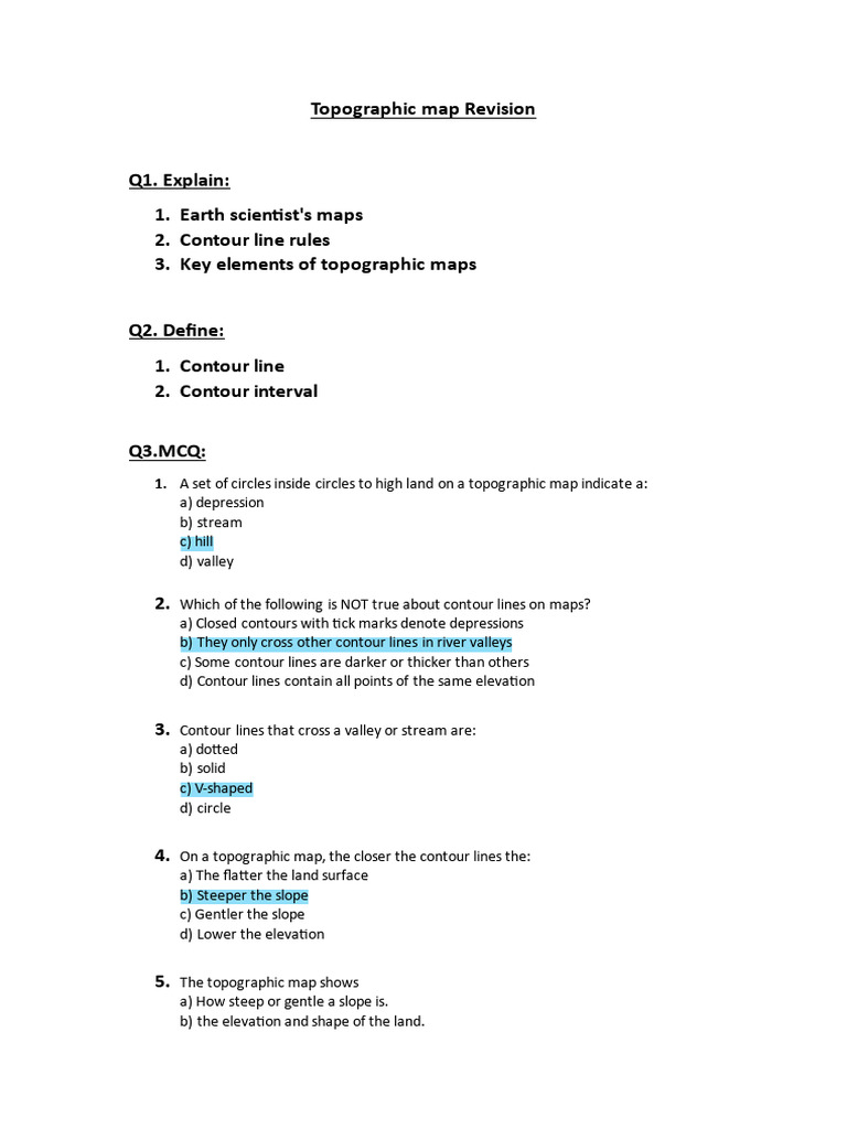 Understanding Topographic Maps | PDF