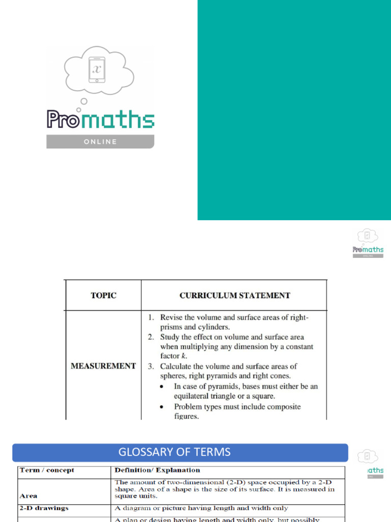 Grade 10 Promaths Mathematics-MEASUREMENTS - 063425 | PDF | Science ...