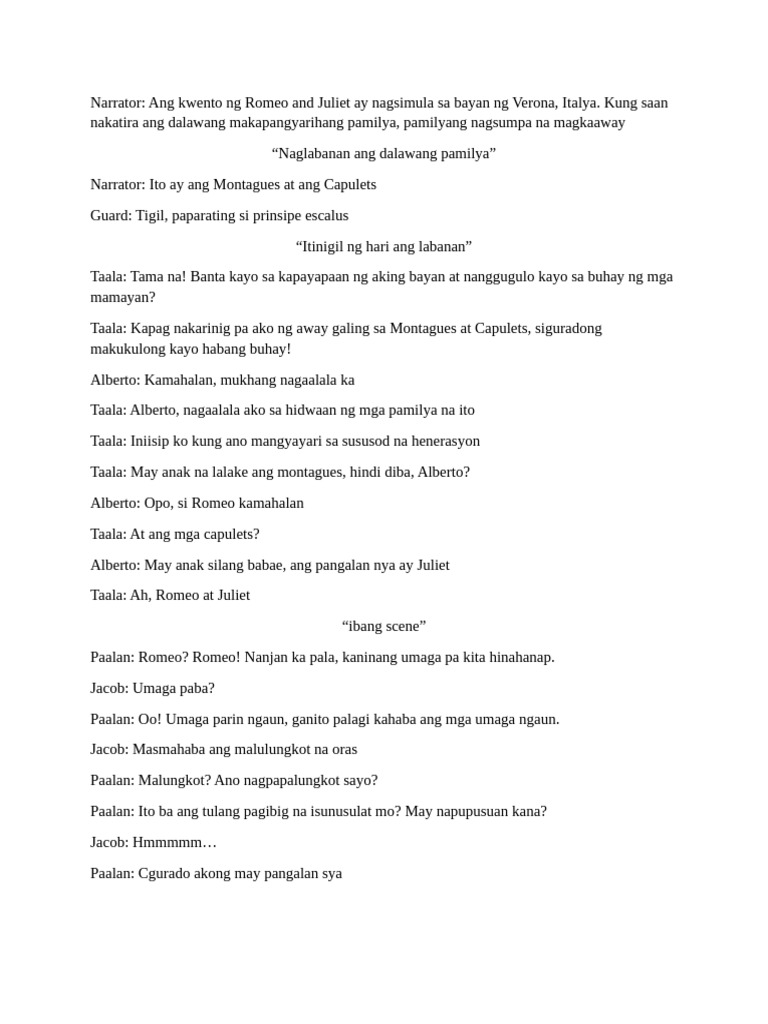 Romeo and Juliet | PDF