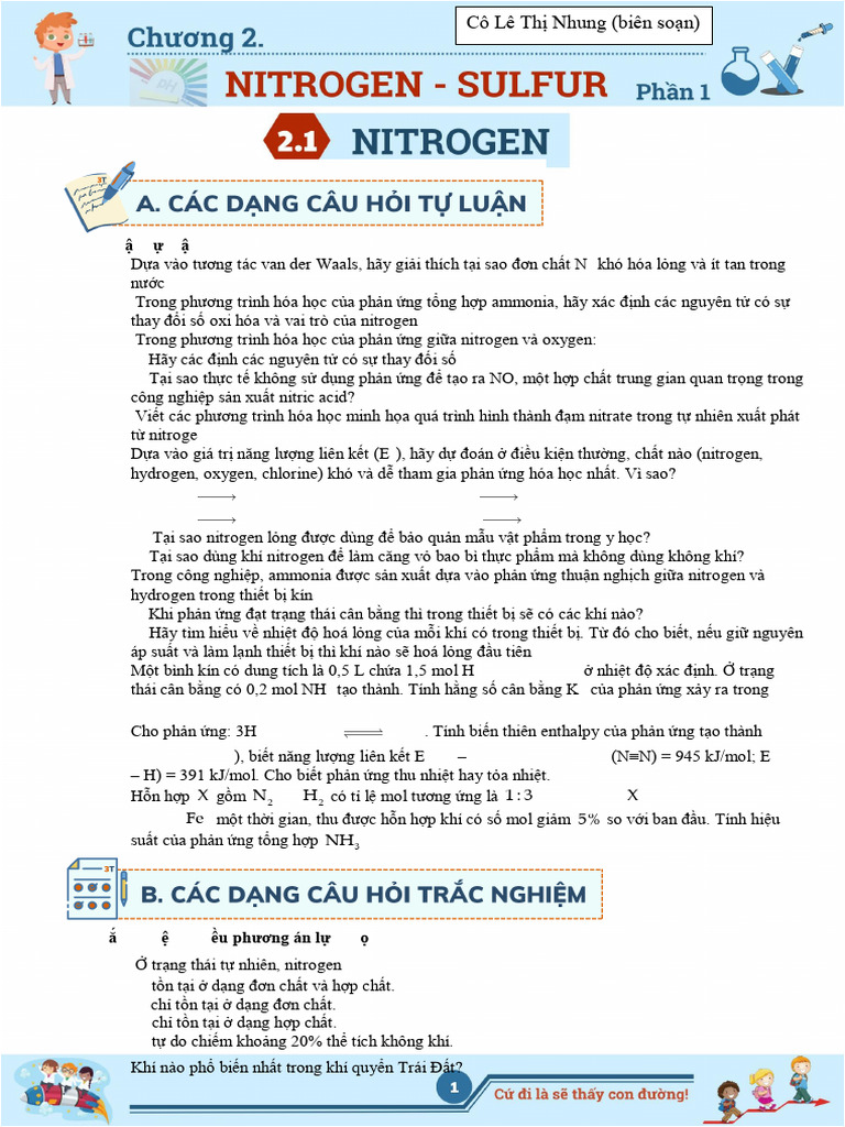 Nitrogen - Sulfur | PDF
