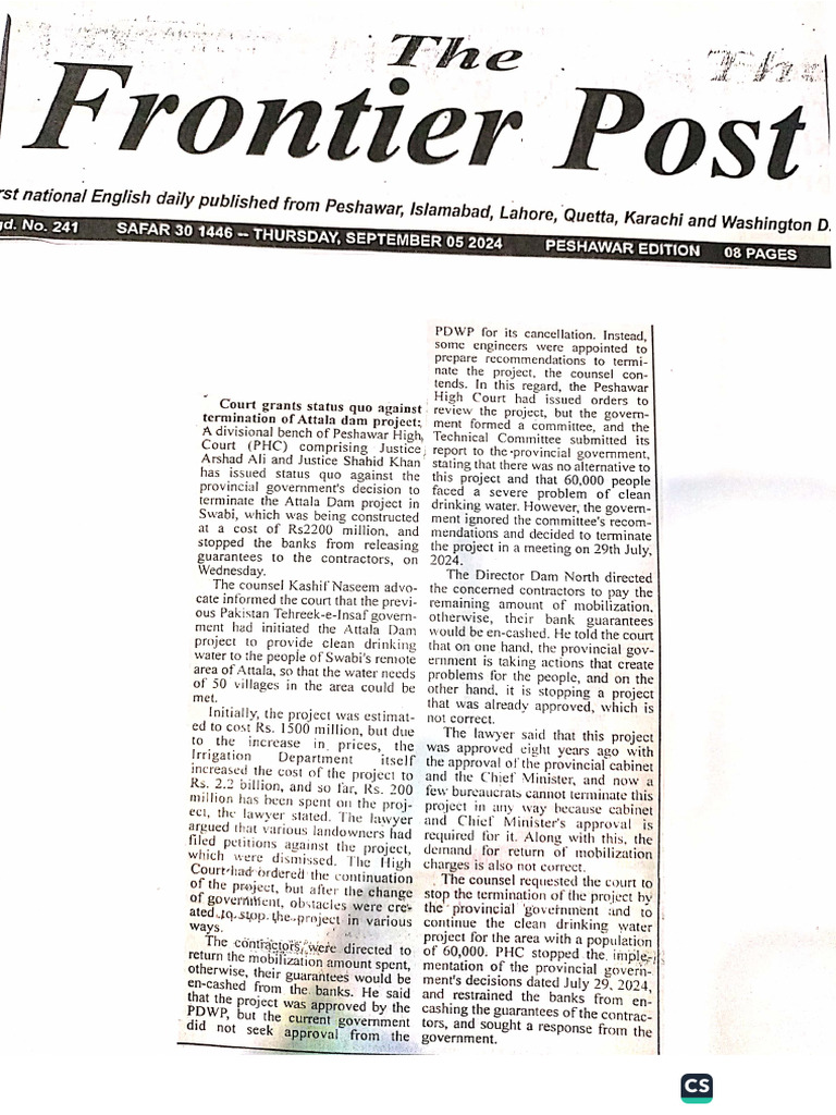 The Frontier Post | PDF