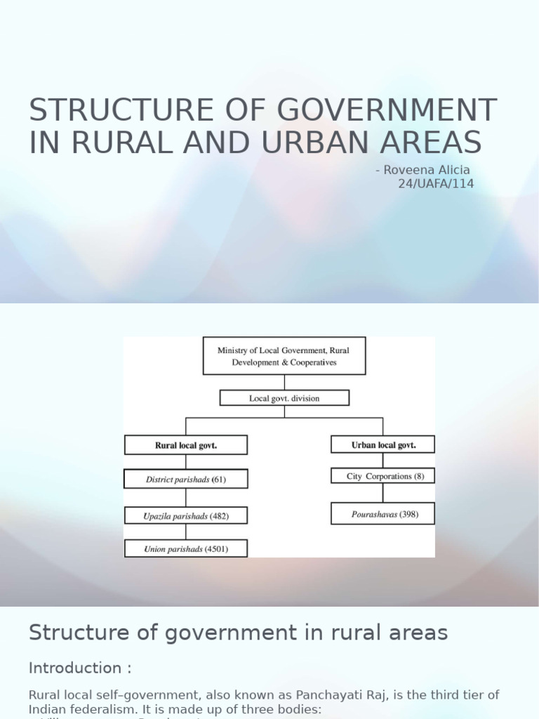 Structure of Rural and Urban Govt | PDF | Government