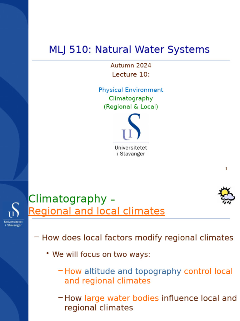Lecture 10-24 - Climatography (Regional and Local) | PDF | Atmosphere ...