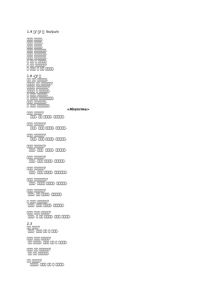 Alistirma Korece | PDF