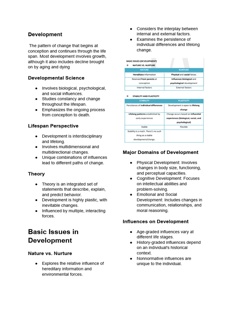 Lifespan Development and Influences | PDF | Developmental Psychology ...