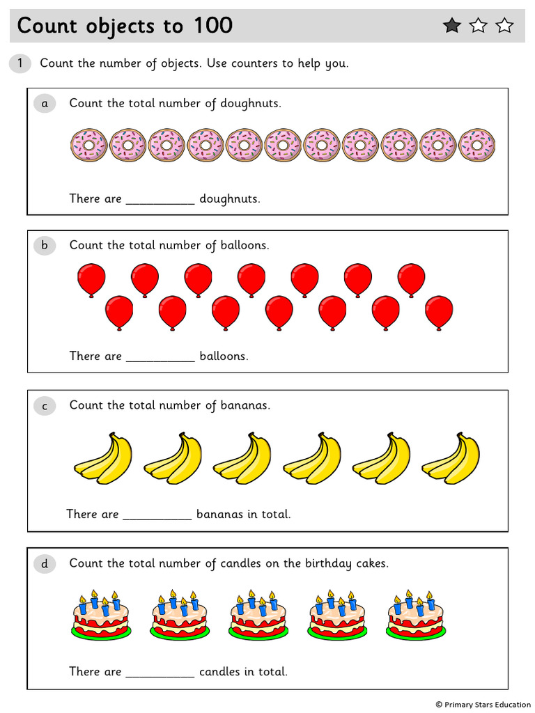 Year2 WORKSHEETS Counting To 100 | PDF