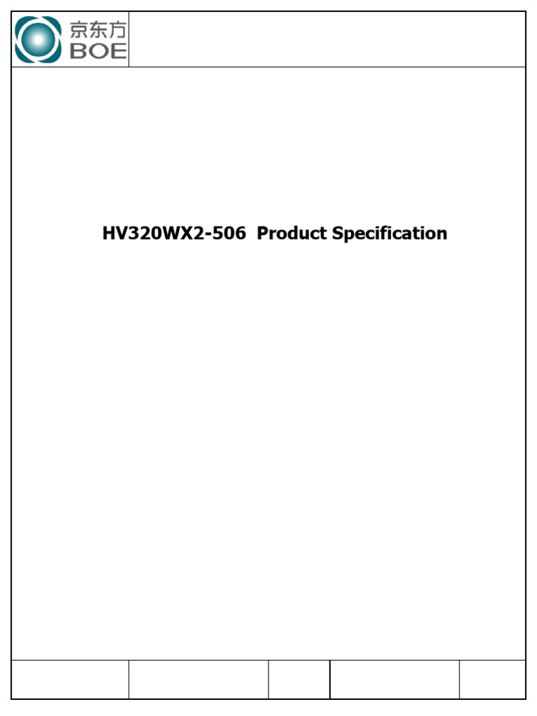 Panel BOE HV320WX2-506 0 | PDF | Liquid Crystal Display | Electrical Engineering