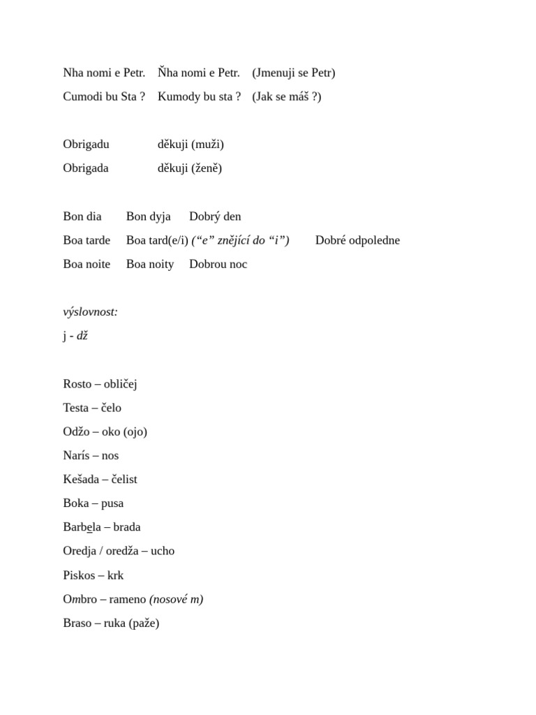 Fráze Výslovnost | PDF