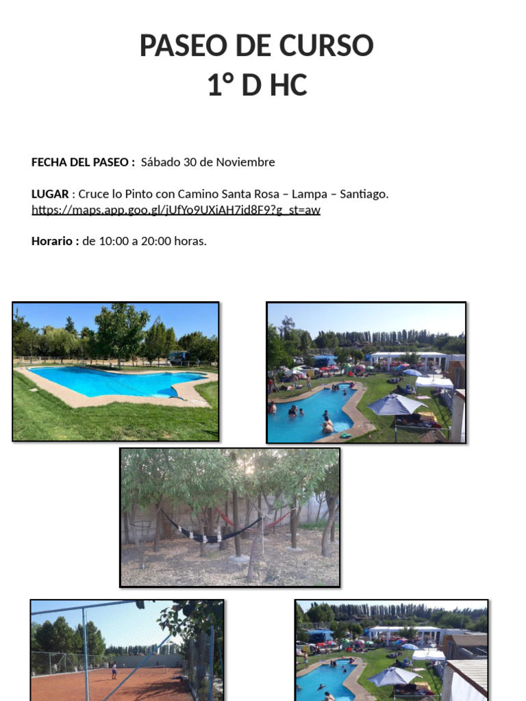 Paseo de Curso | PDF