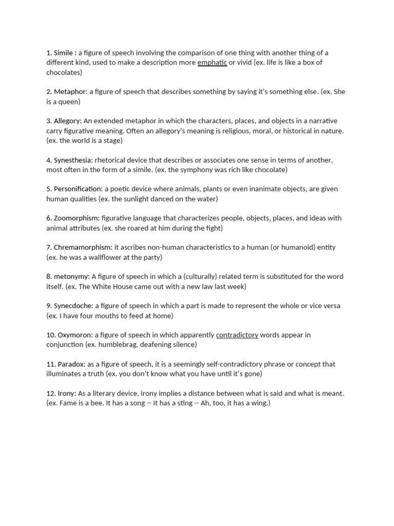 12 Tropes Definitions and Examples | PDF