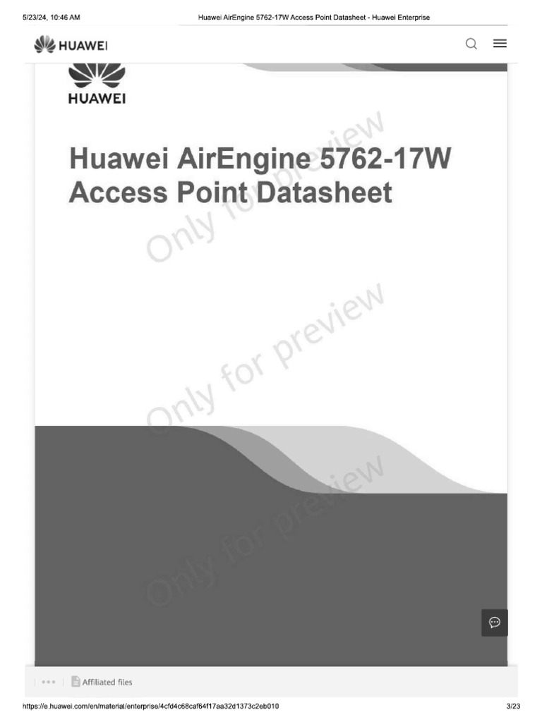 Huawei-AirEngine-5762-17W-Indoor For Villas | PDF