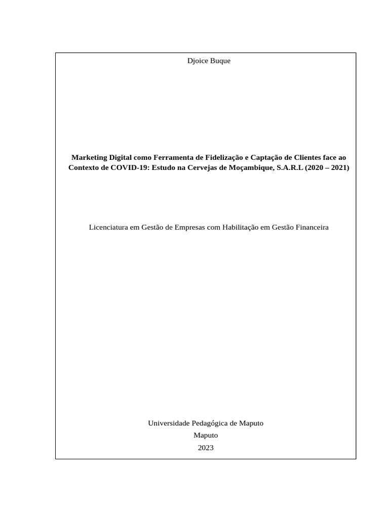 Projecto Djoice | PDF | Marketing | SEO