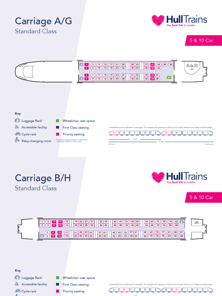 Hull Trains Paragon Seating Plan V5 | PDF | Baggage | Land Transport