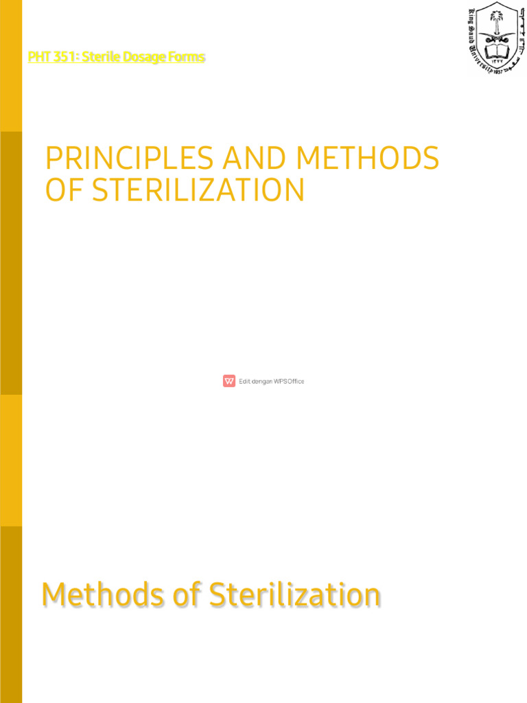 Methods of Sterilization | PDF | Sterilization (Microbiology) | Filtration