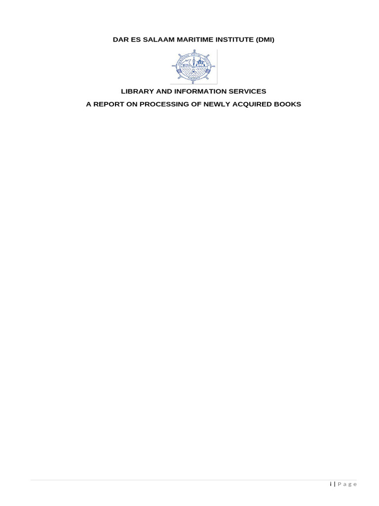 Dar Es Salaam Maritime Institute (Dmi) | PDF | Libraries | Usability