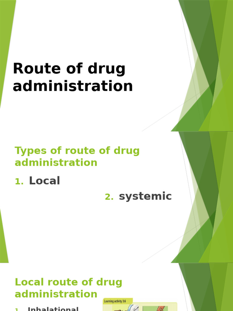 Route of Drug Administration | PDF