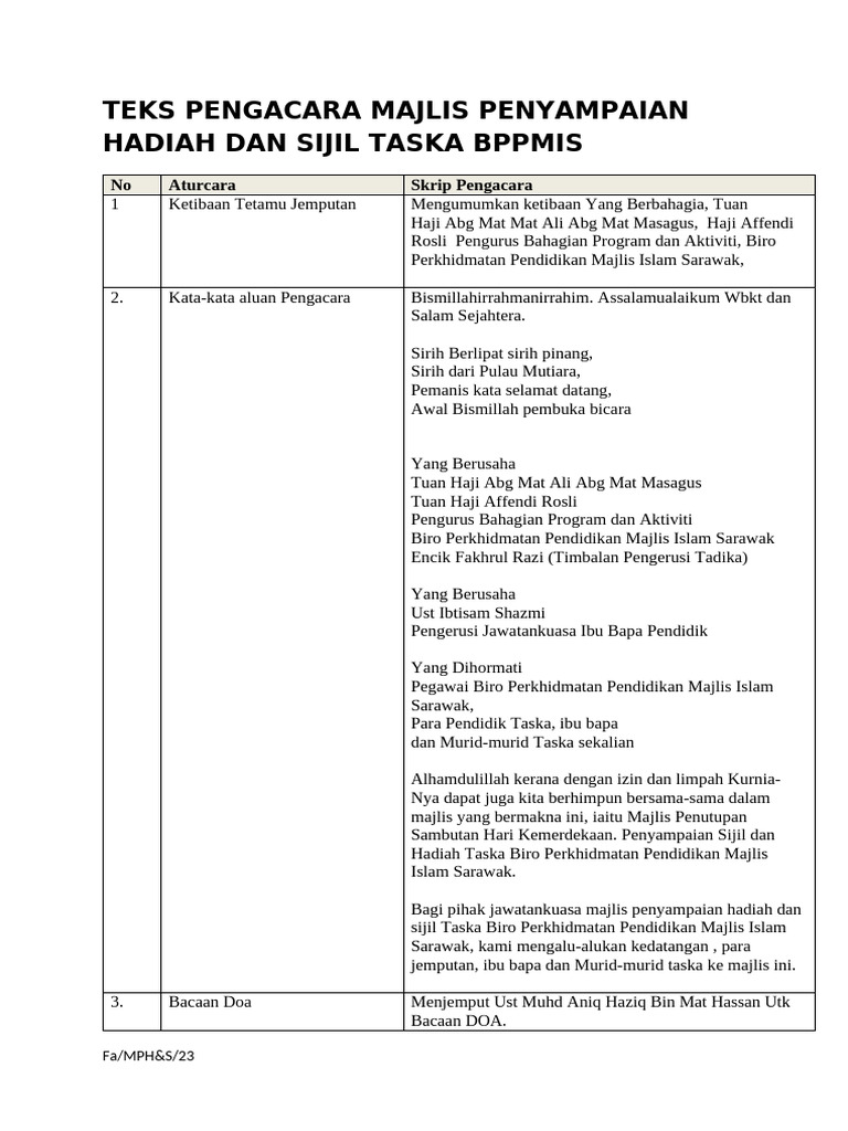 Skrip Atur Cara | PDF