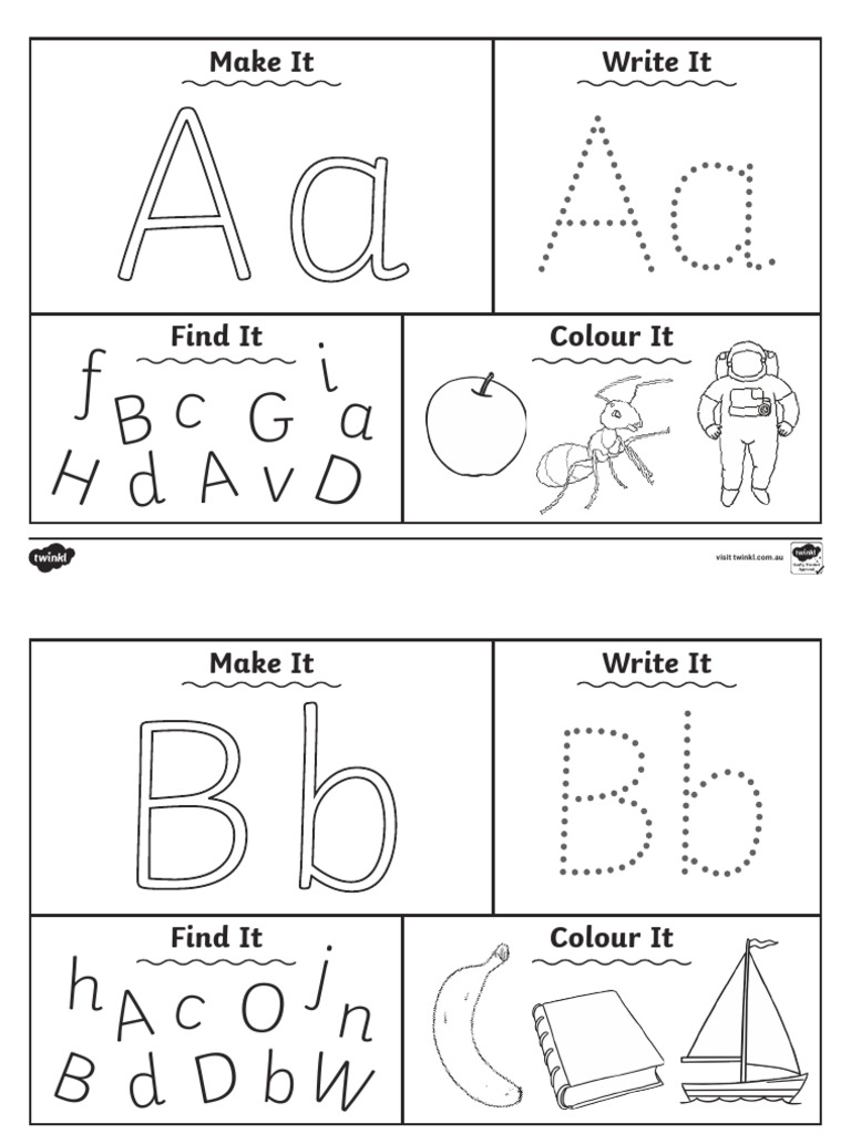 Au L 1692863460 Alphabet Activity Mats Ver 1 | PDF | Art